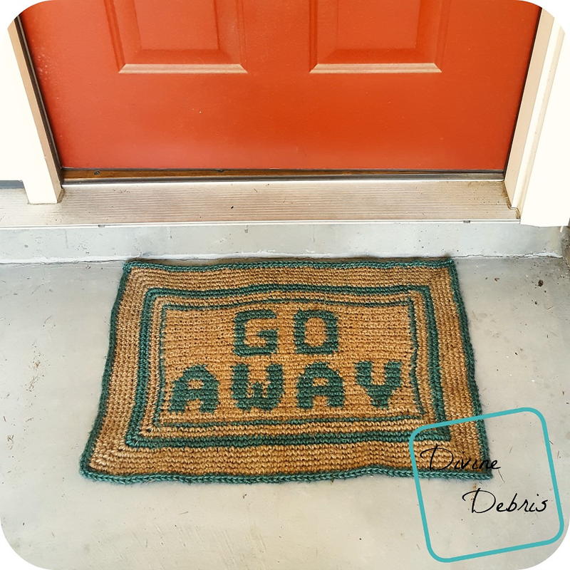 Go Away Doormat | AllFreeCrochet.com