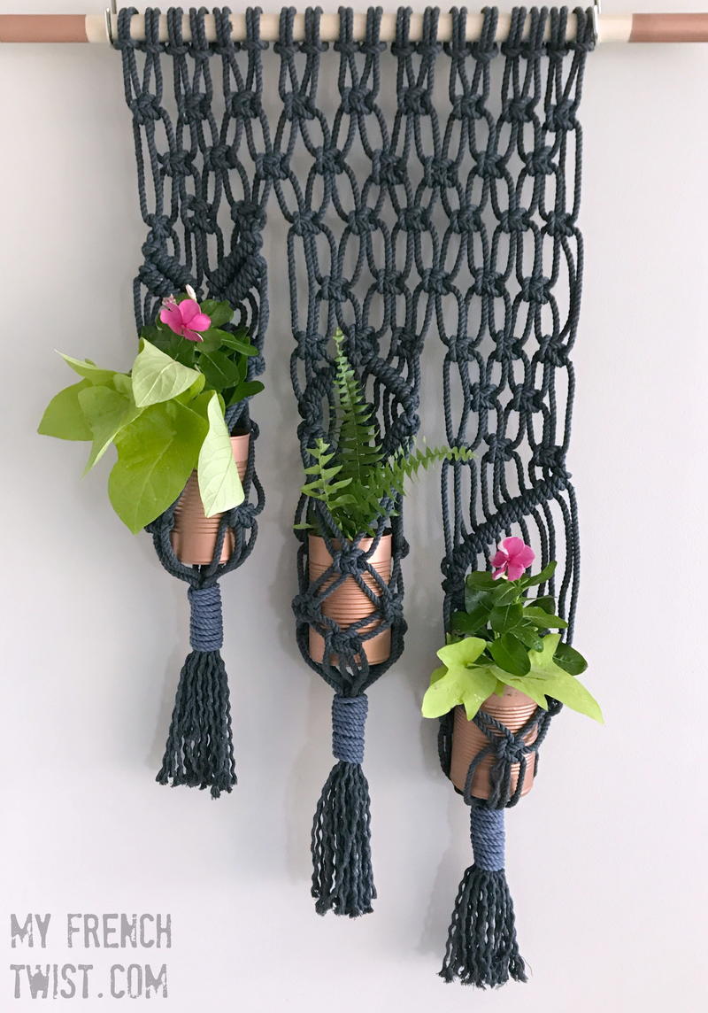Macrame 3-Pot Plant Holder | FaveCrafts.com