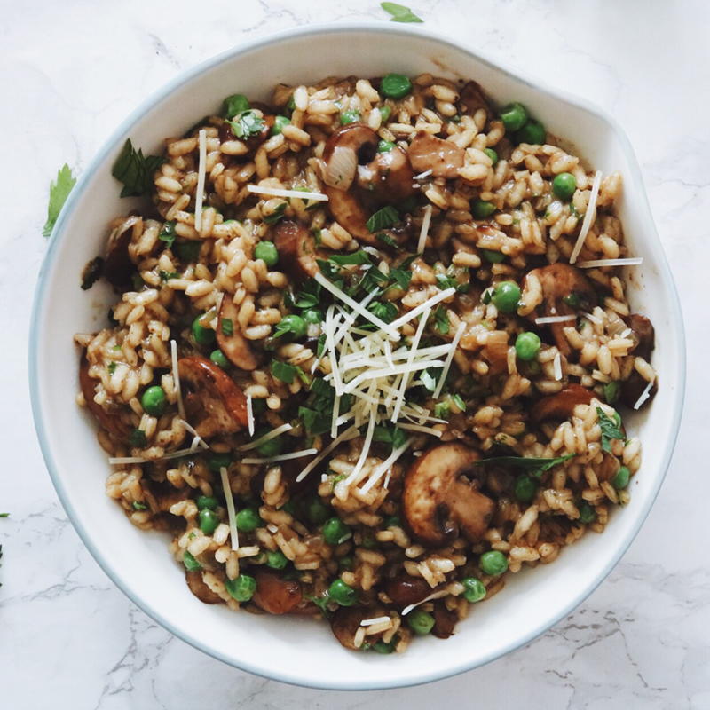 Creamy Mushroom Chicken Risotto | RecipeLion.com