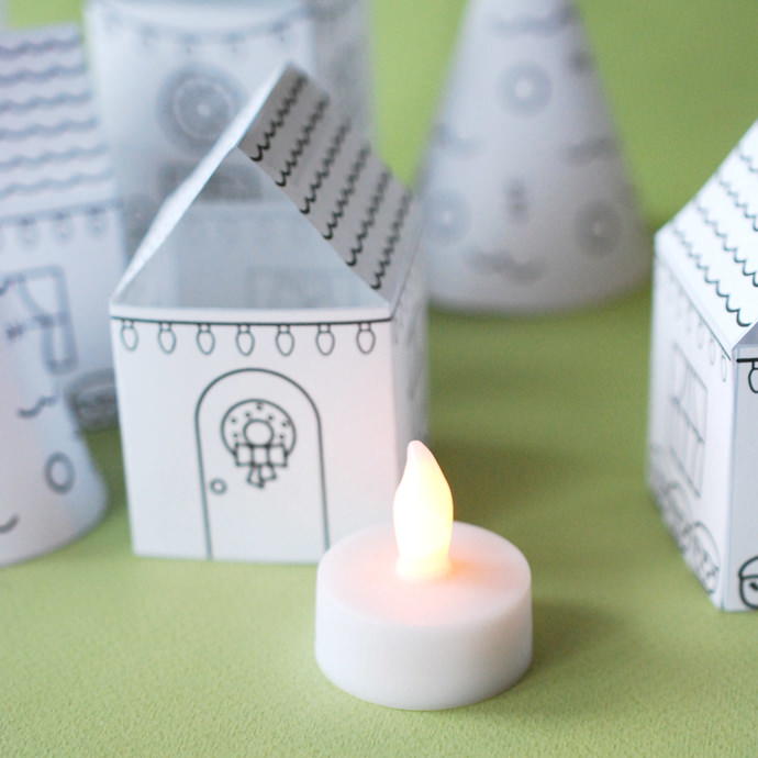 Printable Christmas Village | AllFreeKidsCrafts.com