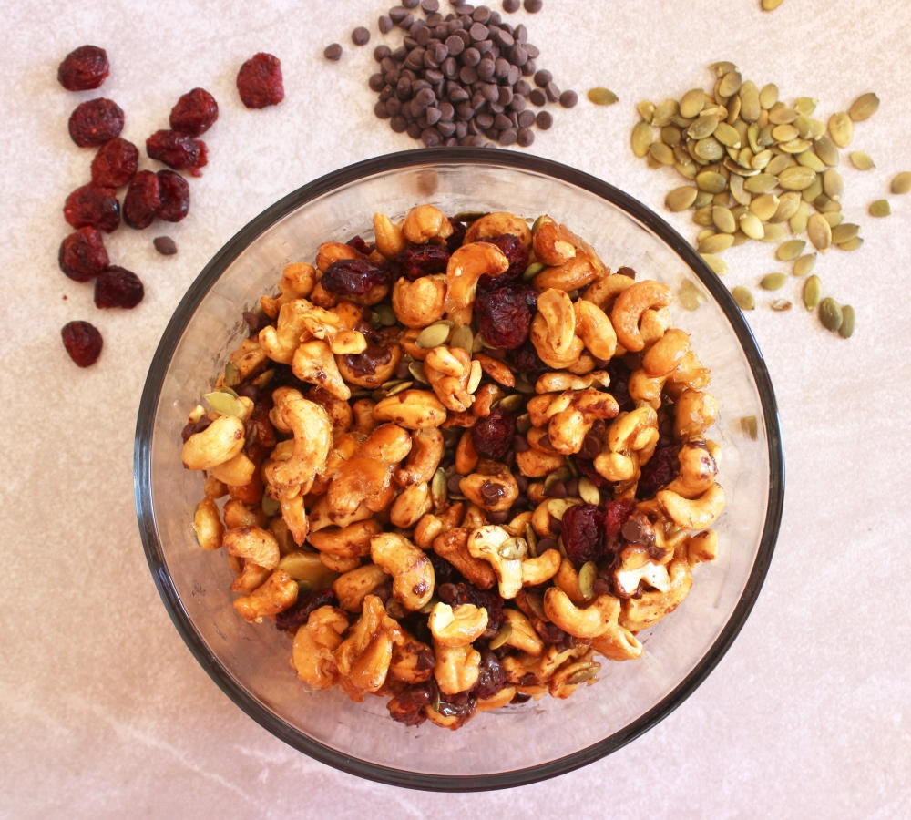Maple Roasted Cashew Trail Mix | FaveHealthyRecipes.com