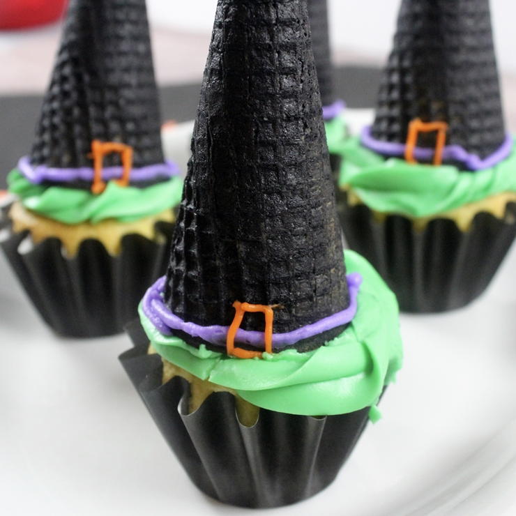 Witch Hat Cupcakes | TheBestDessertRecipes.com