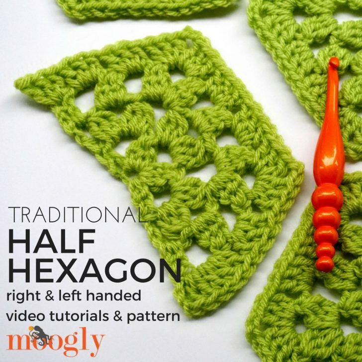 Traditional Half Hexagon Motif Tutorial | AllFreeCrochetAfghanPatterns.com