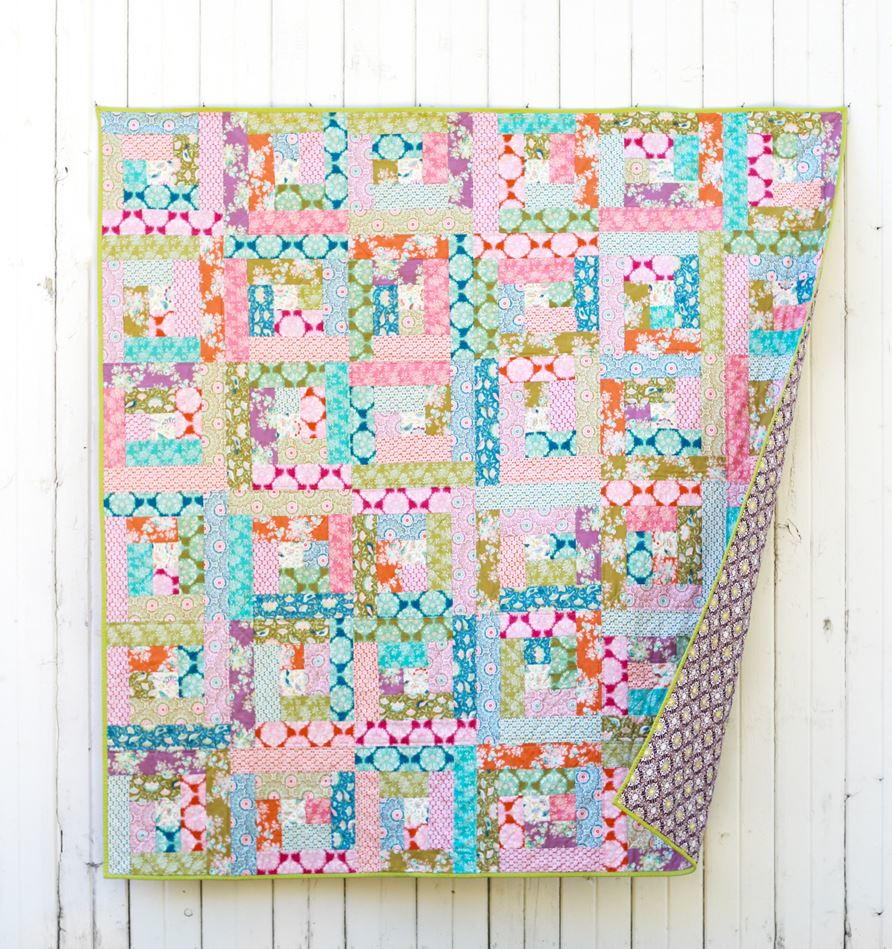 Harvest Log Cabin Quilt | FaveQuilts.com