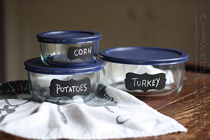 Chalkboard Casserole Dish Labels | AllFreeChristmasCrafts.com