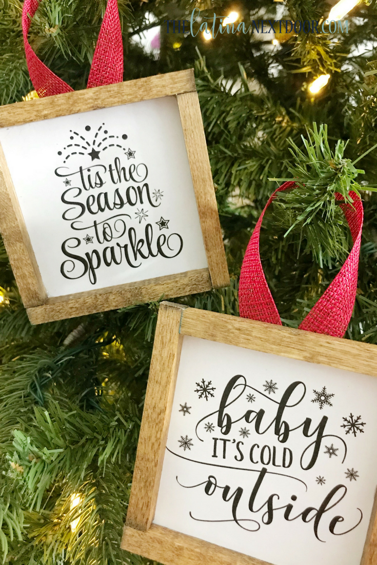 Rustic Farmhouse Wood Sign Ornament | AllFreeChristmasCrafts.com