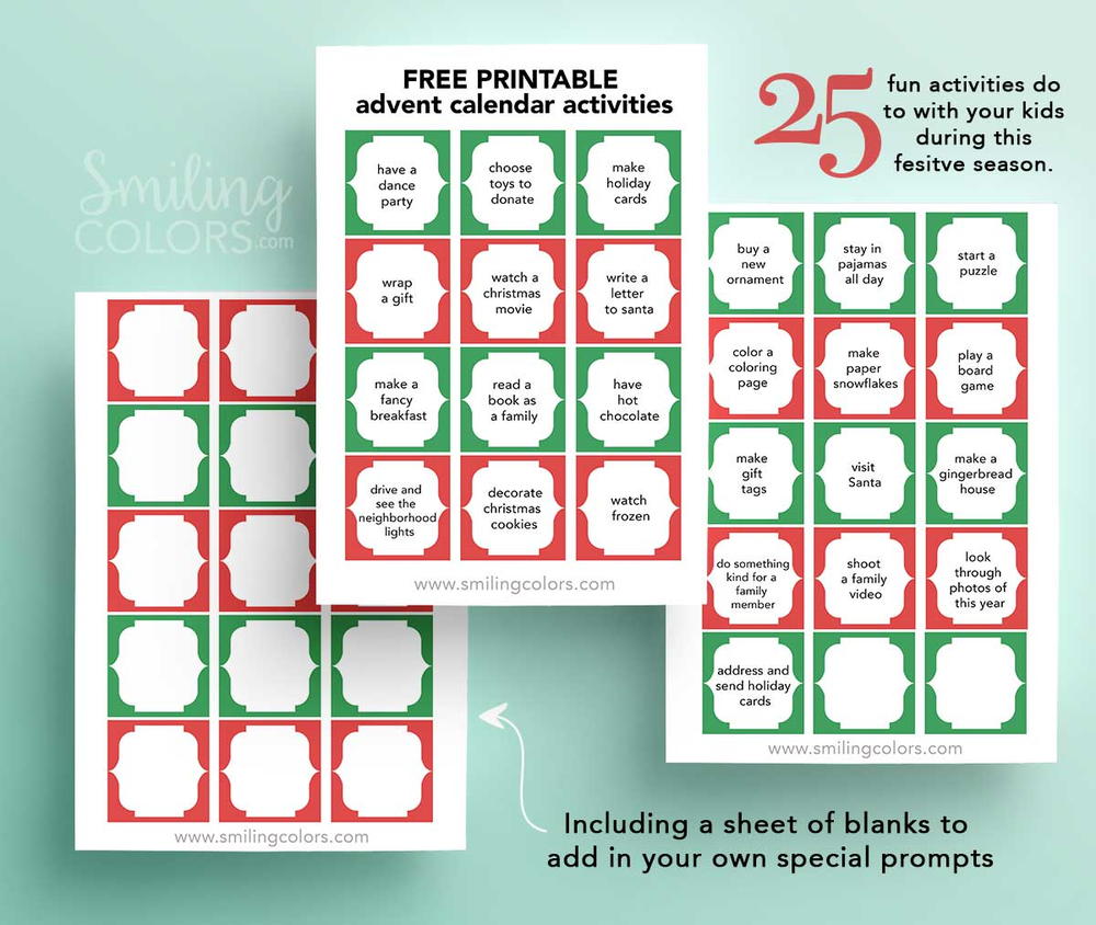Printable Advent Calendar Activities | FaveCrafts.com