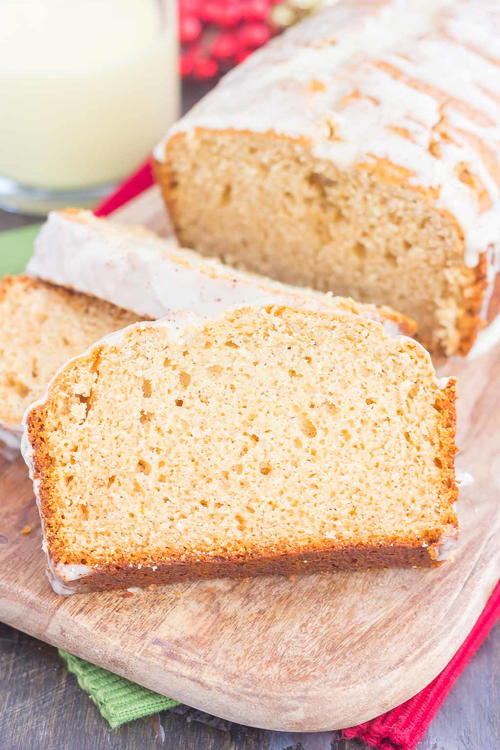 Glazed Eggnog Bread | RecipeLion.com