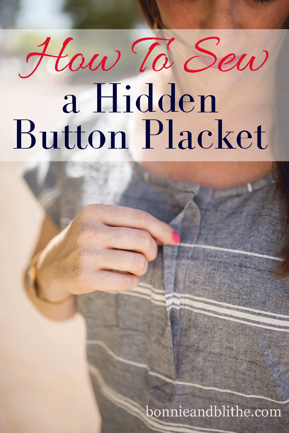 How to Sew a Hidden Button Placket | AllFreeSewing.com