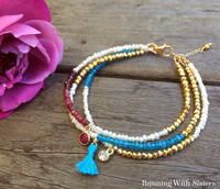 Four-Leaf Clover Beaded Bracelet Pattern | AllFreeJewelryMaking.com