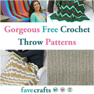 Free Crochet Throw Patterns: 37 Gorgeous Blankets | FaveCrafts.com