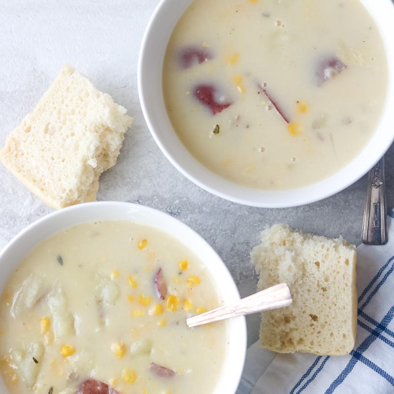 Easy Creamy Chicken And Corn Chowder Soup | RecipeLion.com