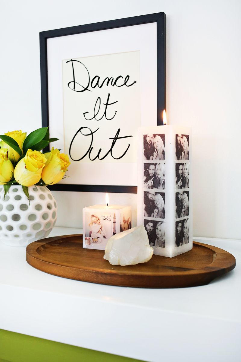 Charming Photo Candle | AllFreeDIYWeddings.com