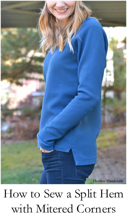 How to Sew a Split Hem with Mitered Corners | AllFreeSewing.com