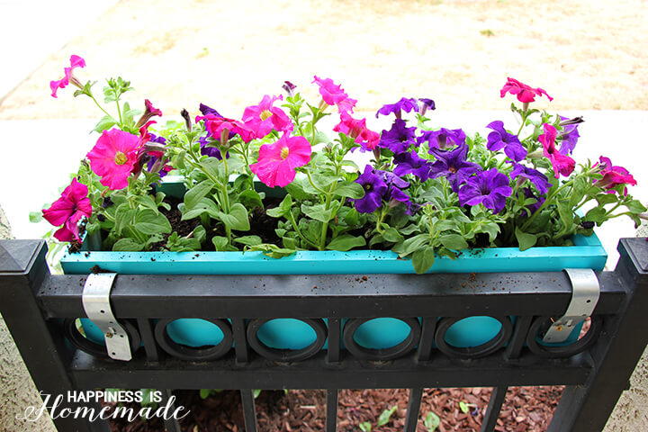 Colorful Railing Boxes | DIYIdeaCenter.com