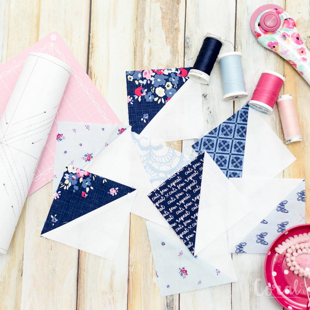 How to Use Half Square Triangle Paper | AllFreeSewing.com