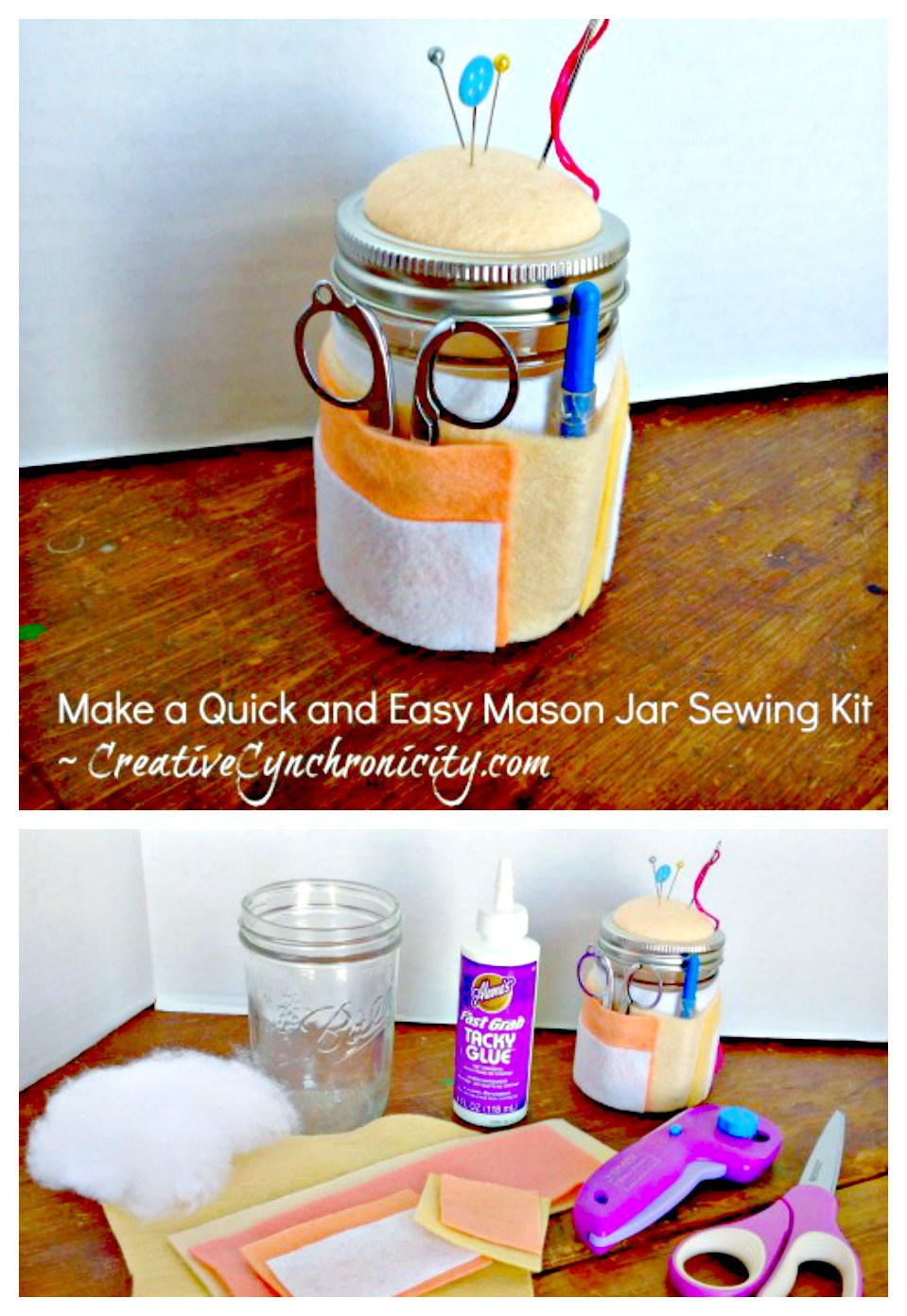 DIY Mason Jar Sewing Kit | FaveCrafts.com