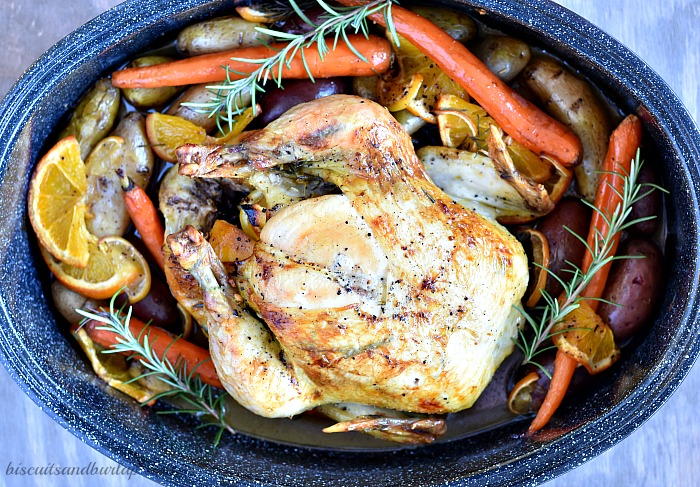 Citrus Rosemary Oven Roasted Chicken | FaveSouthernRecipes.com
