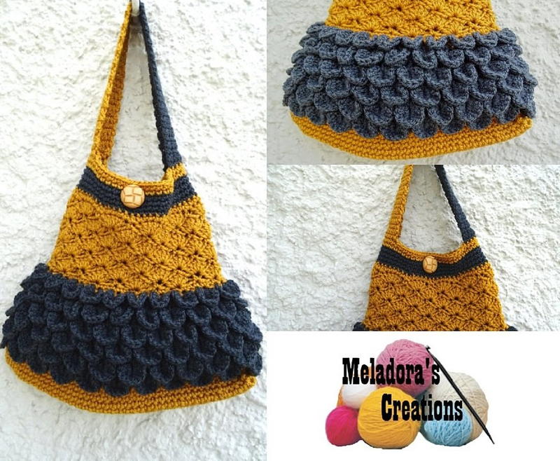 Scale and Shell Bag | AllFreeCrochet.com