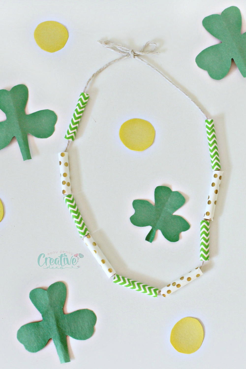 St Patrick's Day Necklace Craft | AllFreeHolidayCrafts.com
