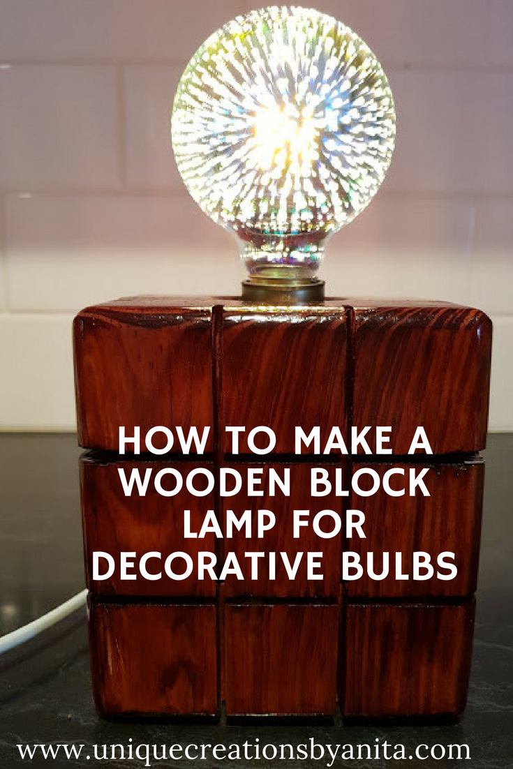 How to Make a Wooden Block Lamp | DIYIdeaCenter.com