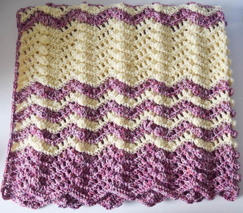 Berry Cobbler Ripple Blanket | AllFreeCrochetAfghanPatterns.com