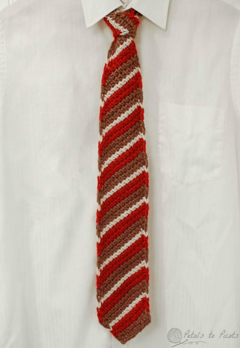 Tunisian Striped Tie | AllFreeCrochet.com