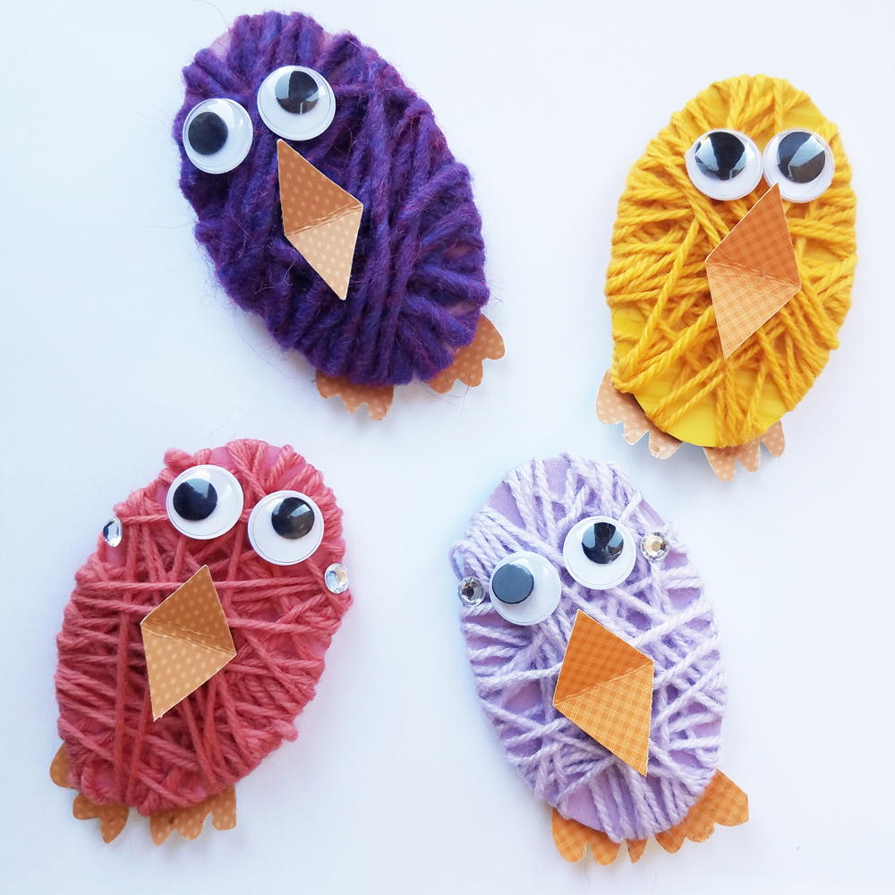 Yarn Wrapped Chicks | FaveCrafts.com