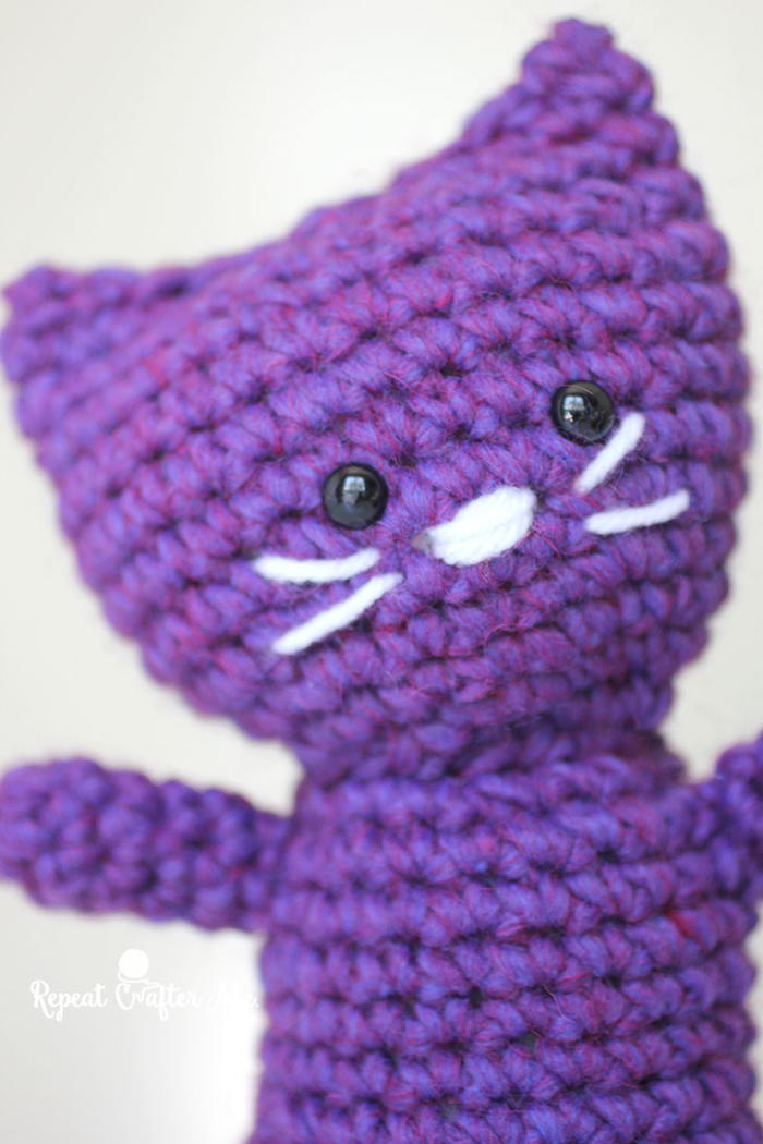 Purrfectly Purple Patons Crochet Kitty | FaveCrafts.com