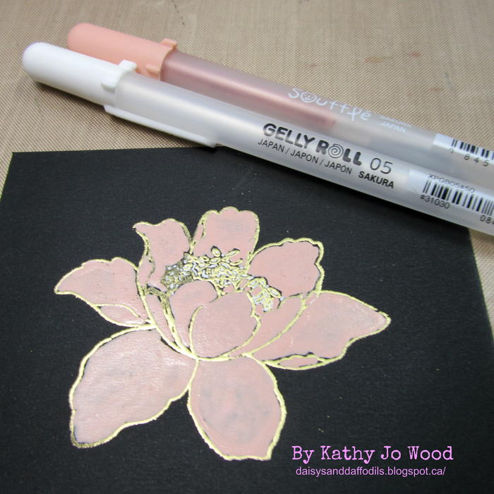 Pretty in Pink (and Gold!) Rose Card | FaveCrafts.com