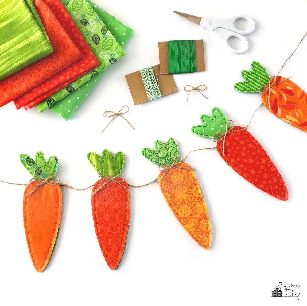 Carrot Banner for Easter | AllFreeSewing.com