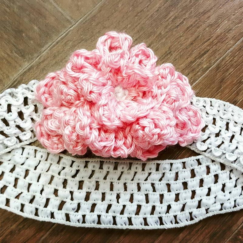 Crochet Scarf with Flowers | AllFreeCrochet.com