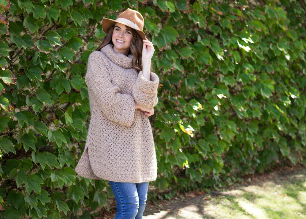 Fallow Fawn Roll Neck Sweater | AllFreeCrochet.com