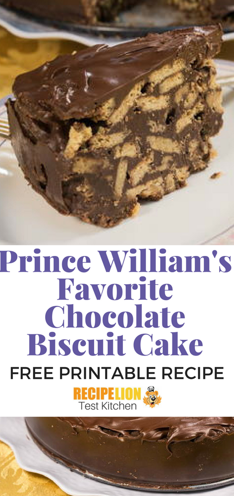 Prince William's Favorite Chocolate Biscuit Cake | RecipeLion.com