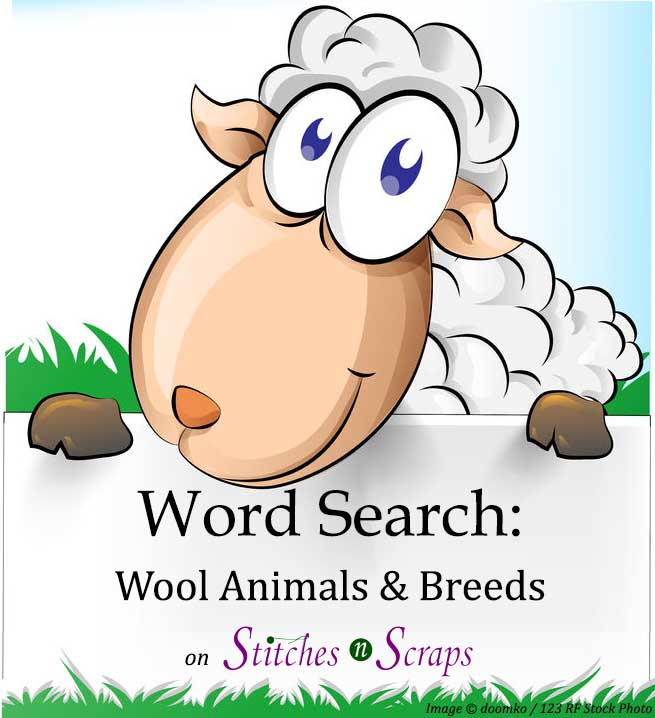 Word Search - Wool Animals & Breeds | AllFreeKidsCrafts.com