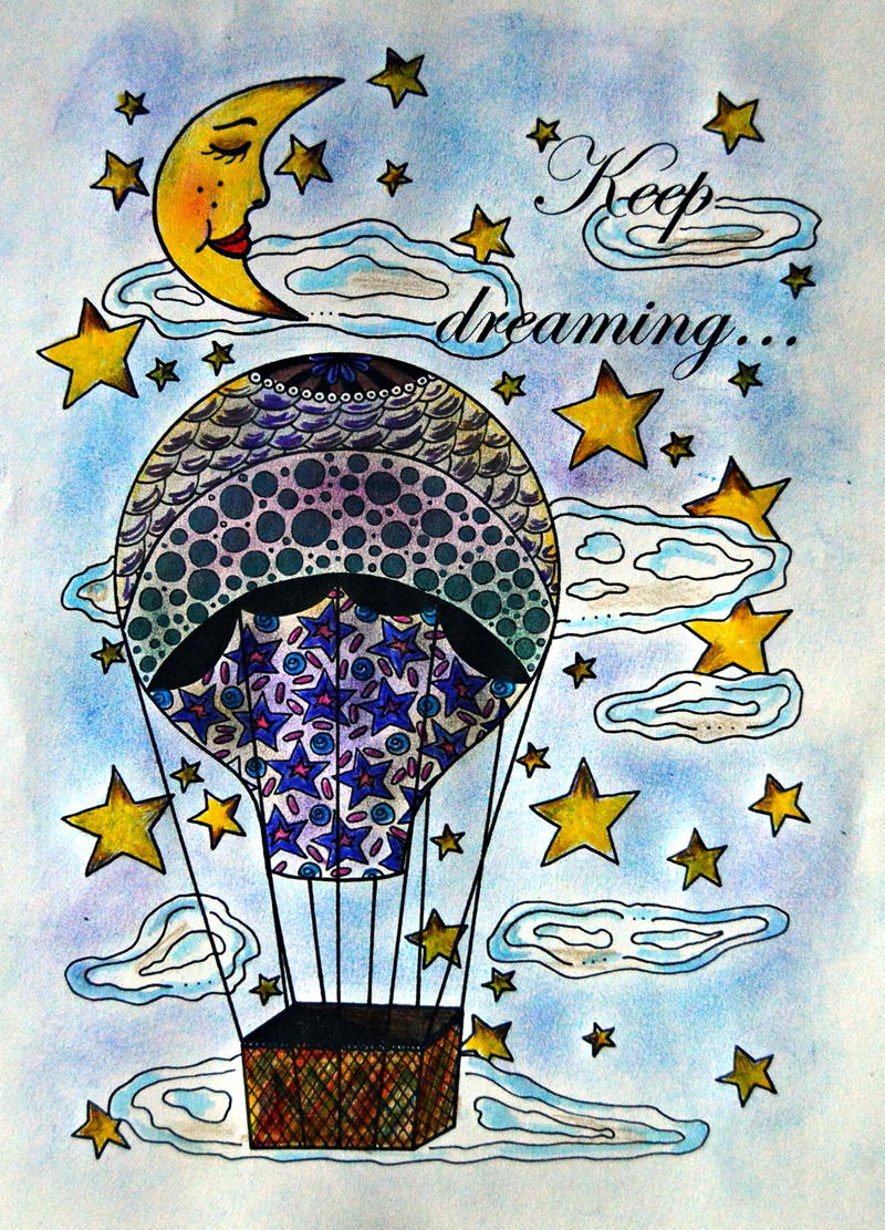 Keep Dreaming Adult Coloring Page | FaveCrafts.com