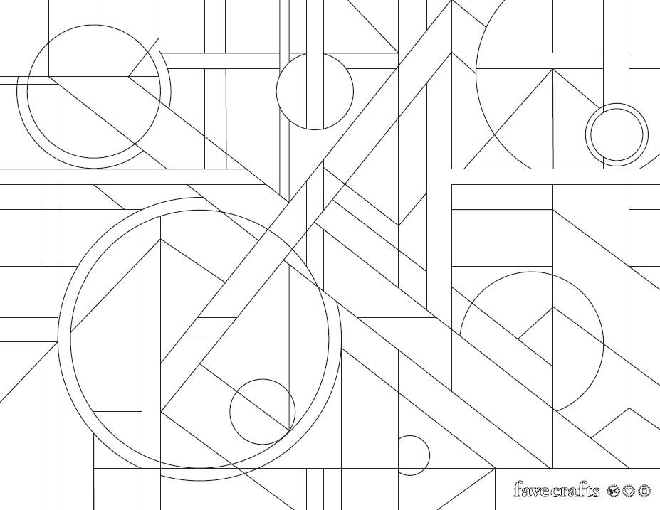 Painting Geometric Coloring Page | FaveCrafts.com