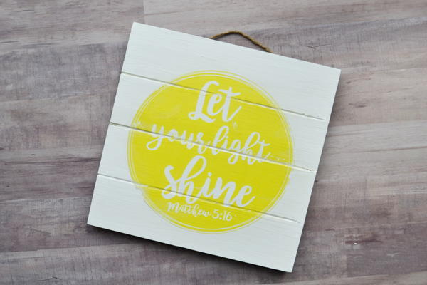 Let Your Light Shine (Matthew 5:16) DIY Wall Art | FaveCrafts.com