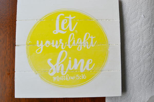 Let Your Light Shine (Matthew 5:16) DIY Wall Art | FaveCrafts.com