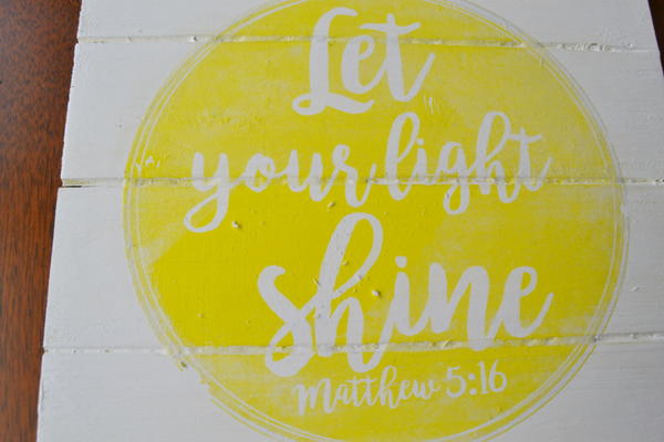 Let Your Light Shine (Matthew 5:16) DIY Wall Art | FaveCrafts.com
