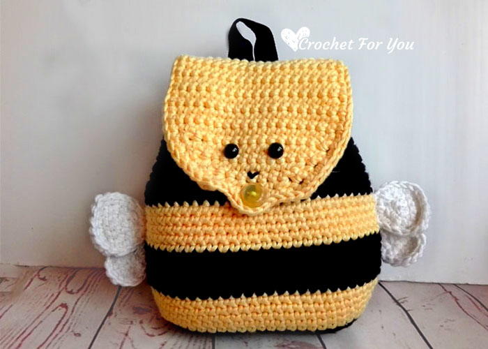Crochet Bumble Bee Backpack | FaveCrafts.com