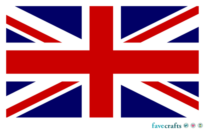 Union Jack Yarn Heart Garland | FaveCrafts.com