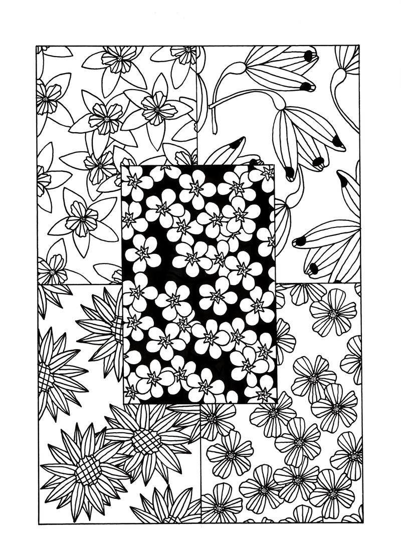 Floral Explosion Adult Coloring Page | FaveCrafts.com