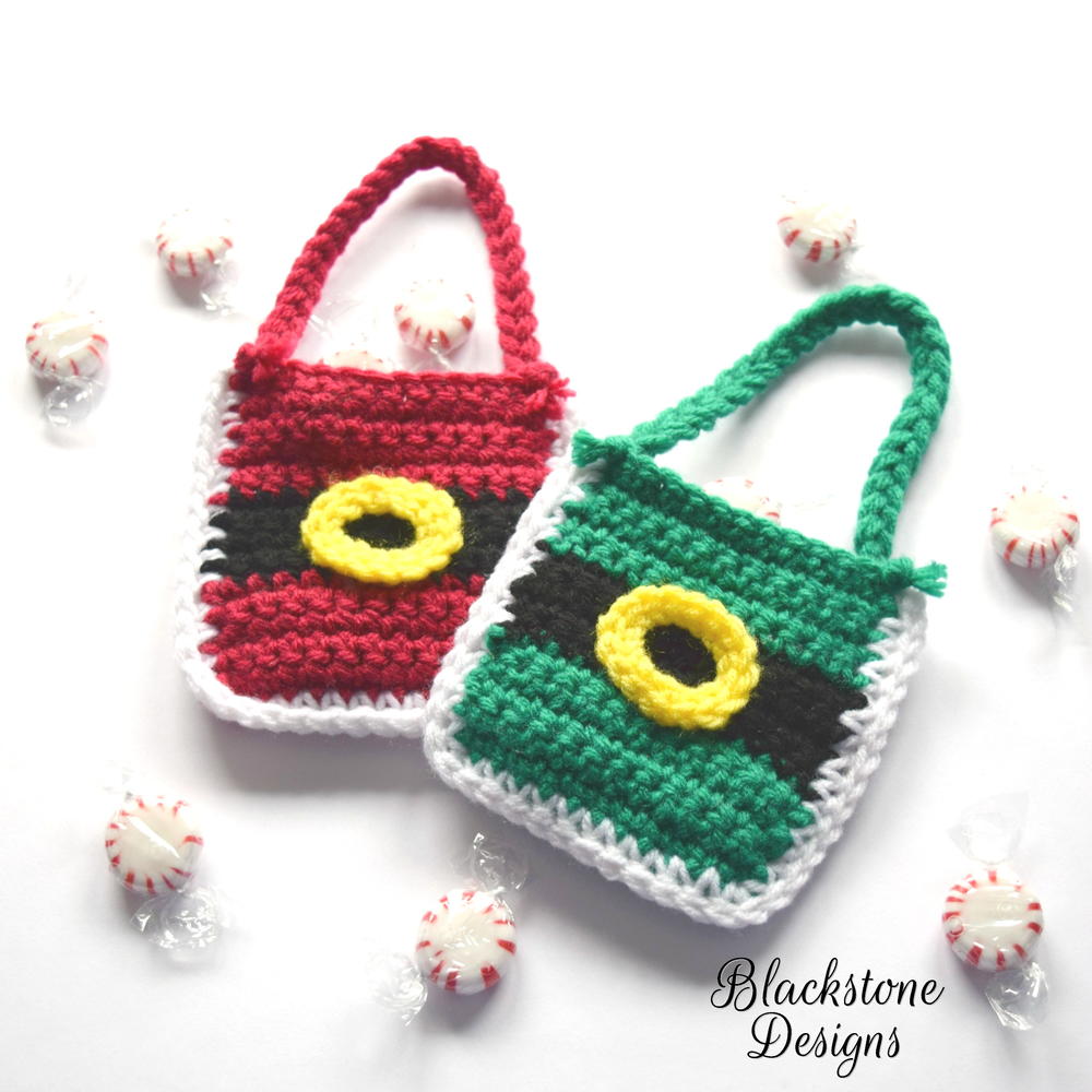 Santa or Elf Belly Treat Bags | AllFreeChristmasCrafts.com