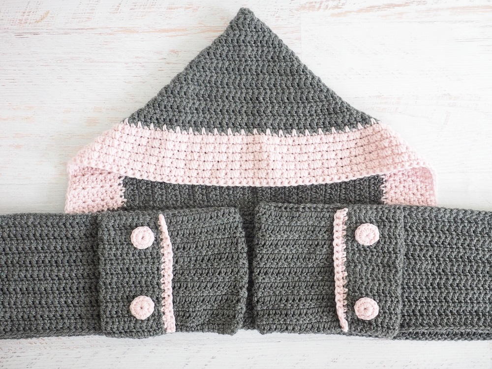 Hooded Scarf Crochet Pattern | AllFreeCrochet.com