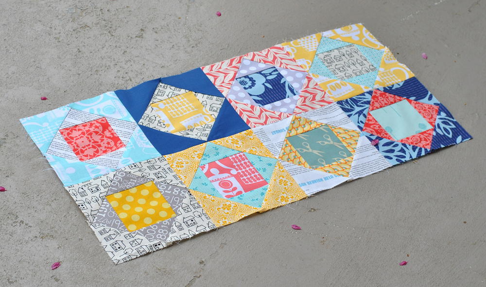 Square in a Square Block Pattern | FaveQuilts.com