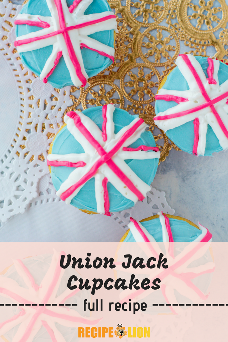Union Jack Cupcakes | RecipeLion.com