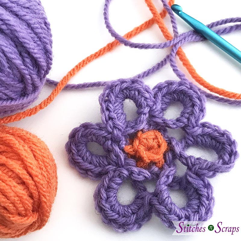 Twisted Loop Flower | AllFreeCrochet.com