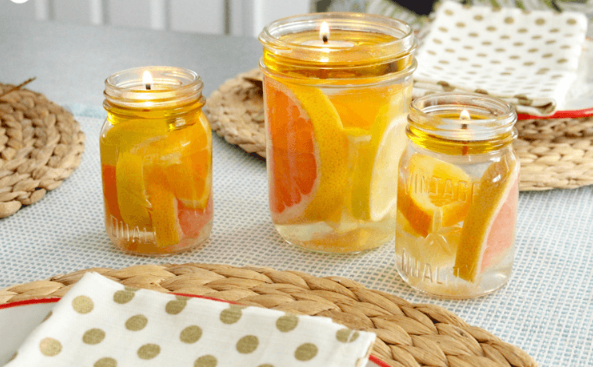 Citrus DIY Scented Candles | DIYIdeaCenter.com