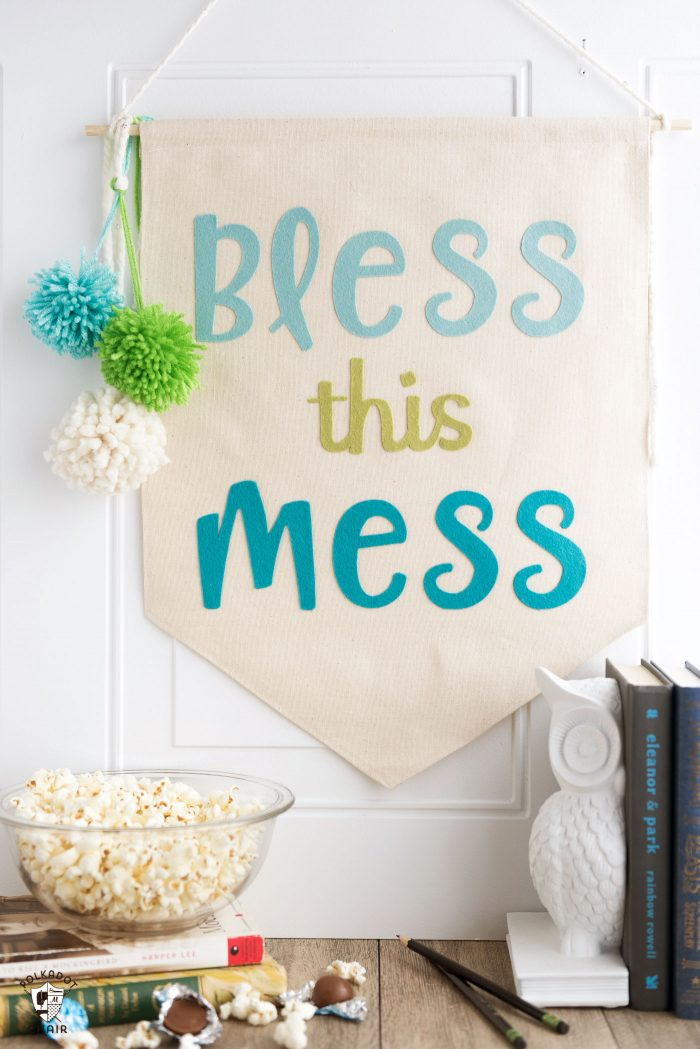 Bless This Mess DIY Dorm Banner | AllFreeSewing.com